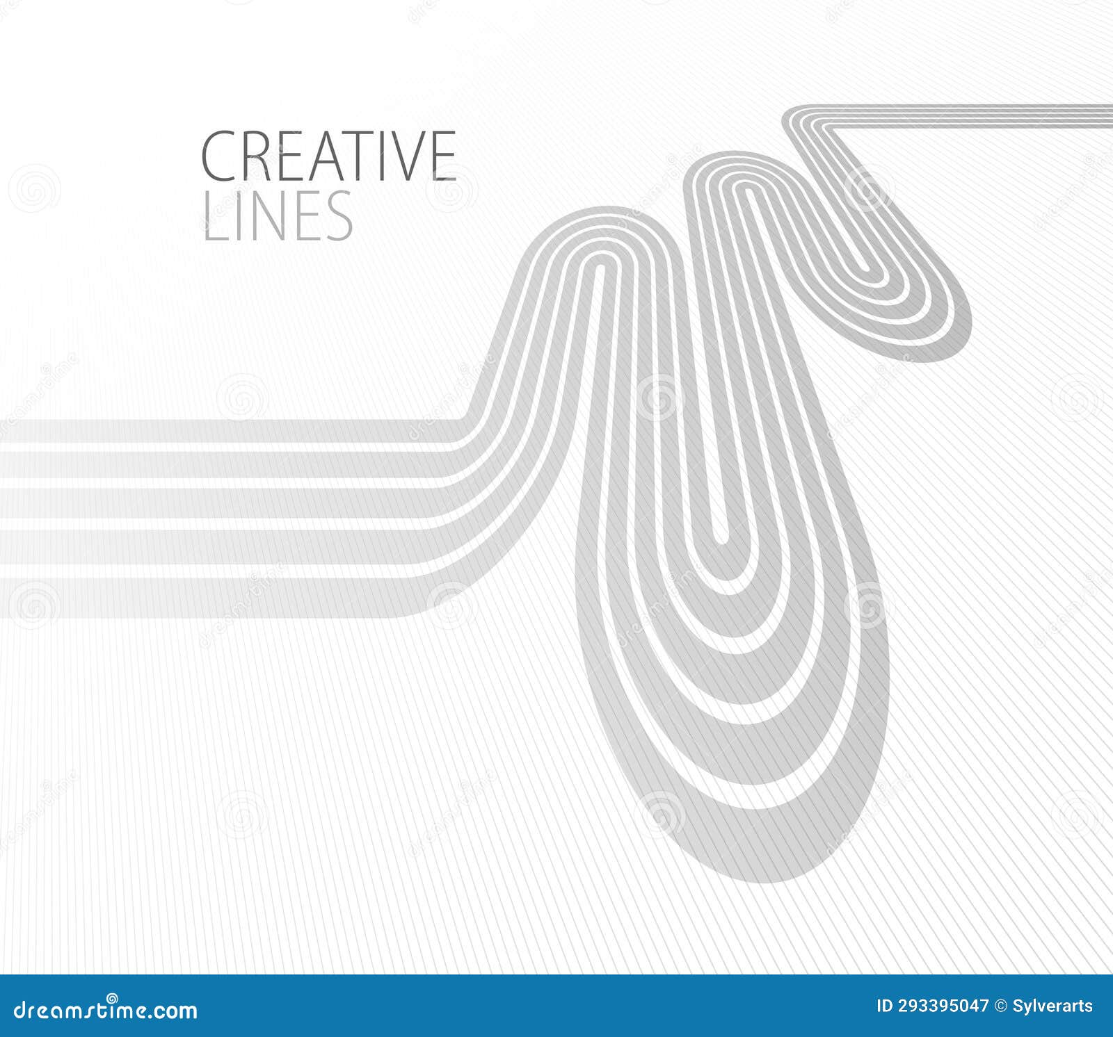 Light Grey Lines in 3D Perspective Vector Abstract Background, Easy and ...