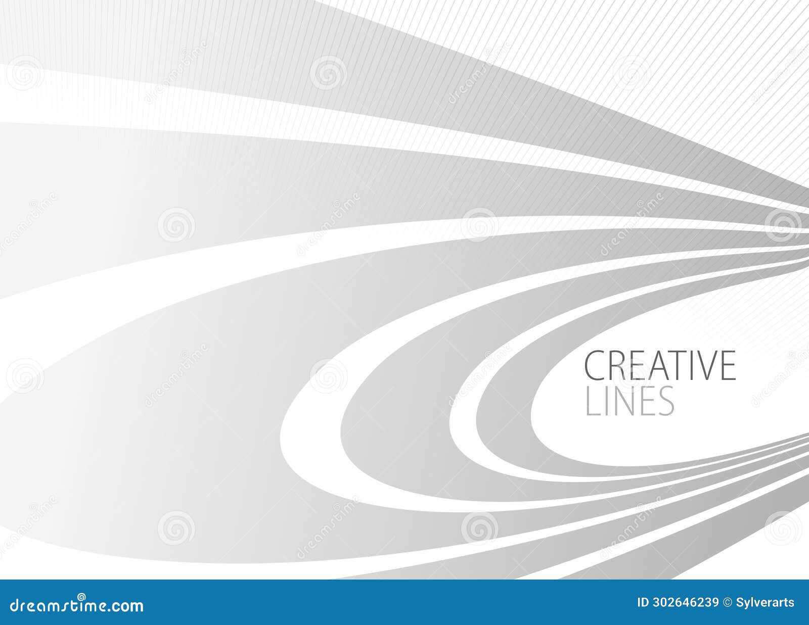 Light Grey Lines in 3D Perspective Vector Abstract Background, Easy and ...