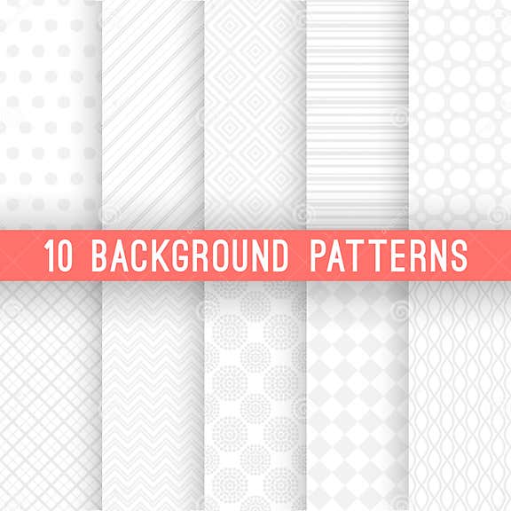 Light Grey Seamless Patterns for Universal Stock Vector - Illustration ...