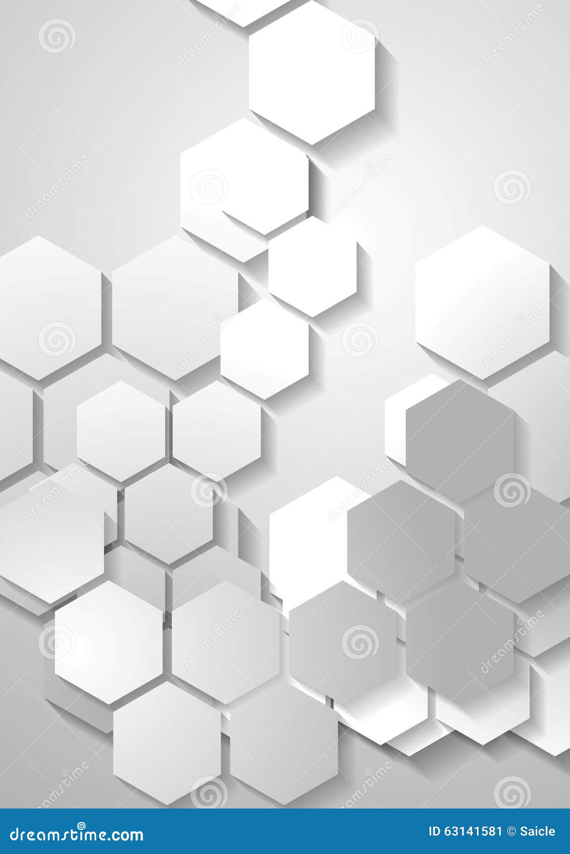 Light Grey Tech Background with Hexagons Stock Vector - Illustration of ...