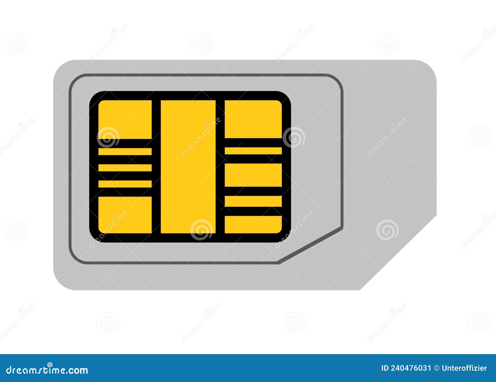 A Light Grey Telecommunication Sim Card Stack in the Standard Mini ...