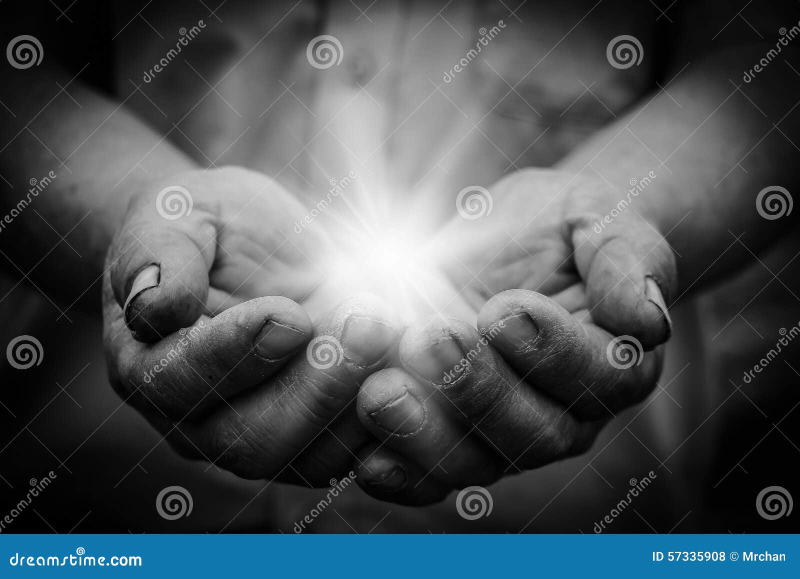 Light in hand stock photo. Image of black, brilliant - 57335908
