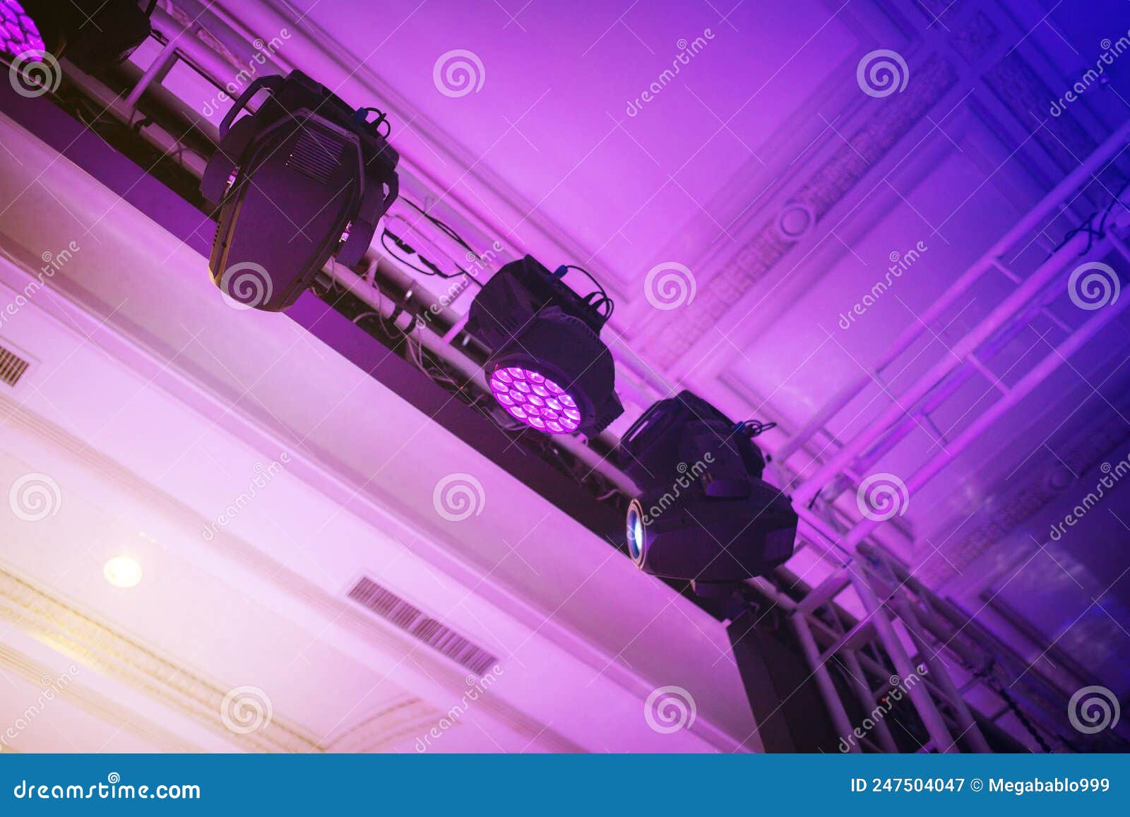 Light Heads Beam and Wash Hang on a Truss Above the Ceiling Stock Image ... Light Heads Beam and Wash Hang on a Truss Above the Ceiling Stock Image ...