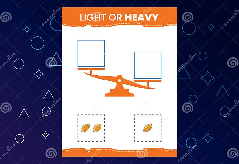 Light or Heavy Educational Worksheet with Scales. Heavier and Lighter ...