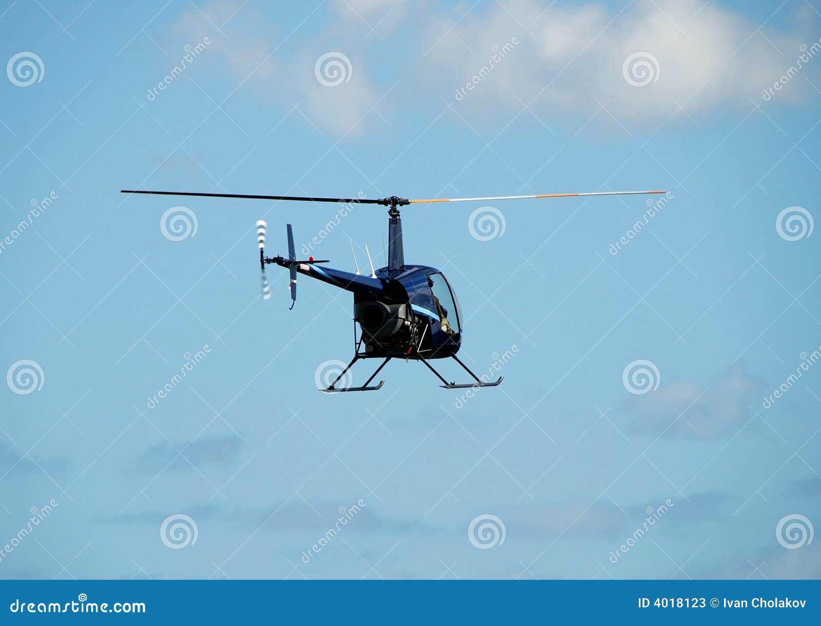 Light helicopter stock image. Image of robinson, flying - 4018123
