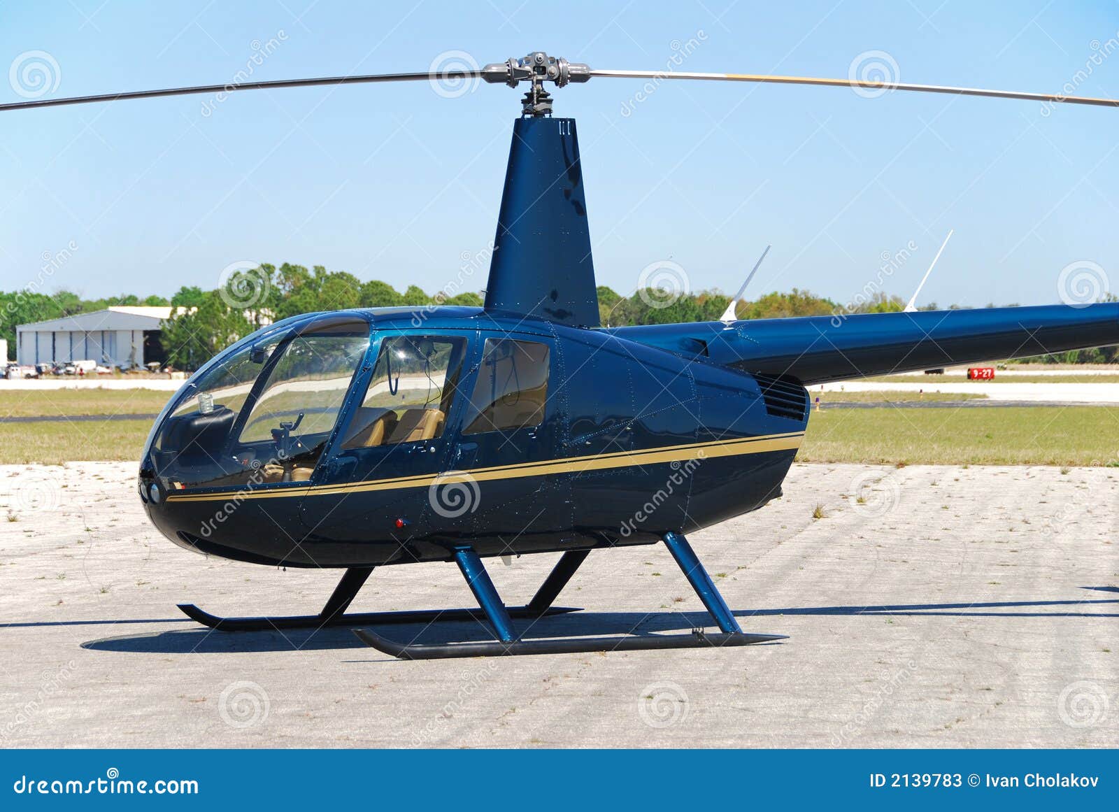 Light Helicopter on the Ground Stock Image - Image of helipad, aircraft ...