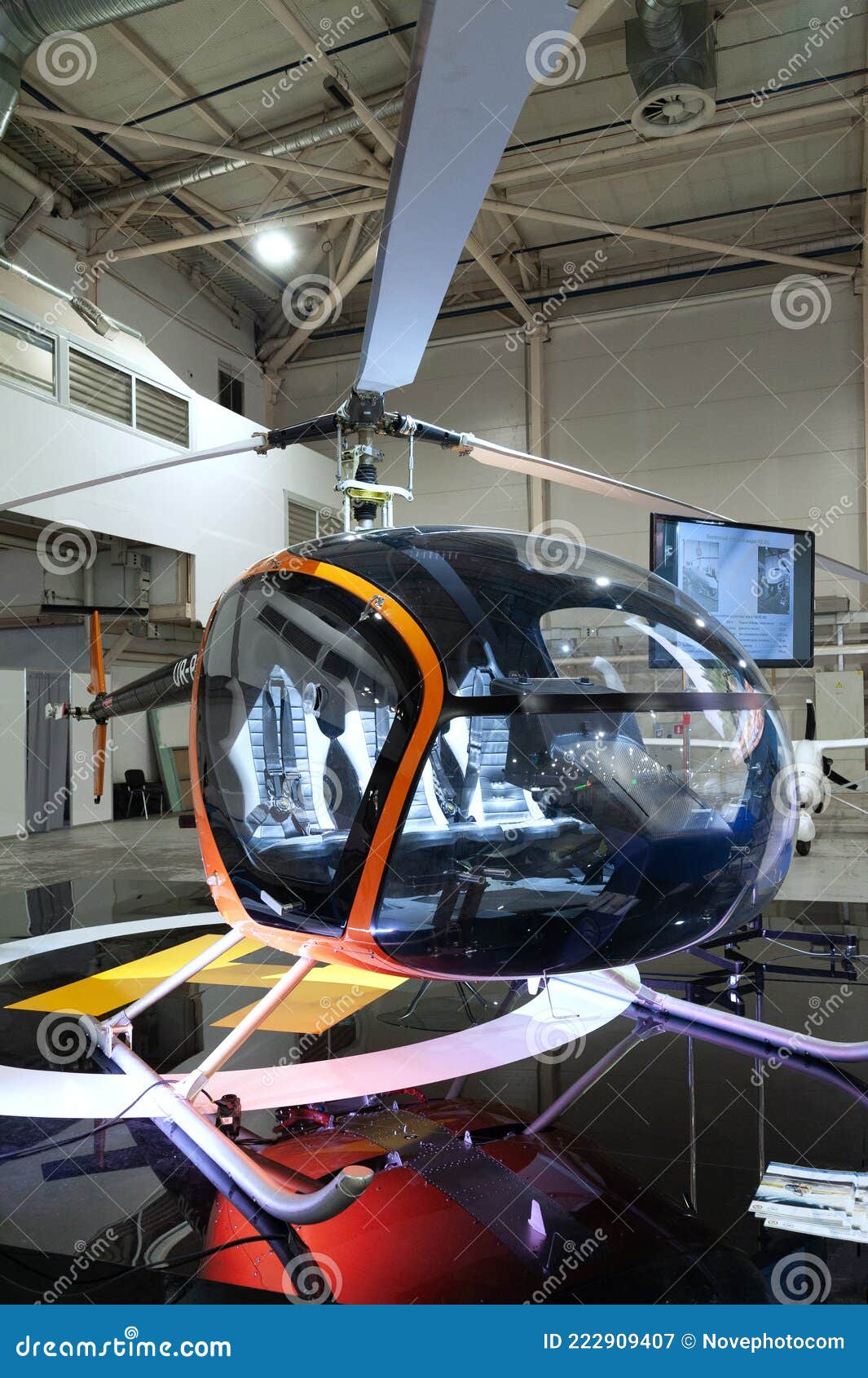 Light Helicopter. Small Light Helicopter on Display at the ...