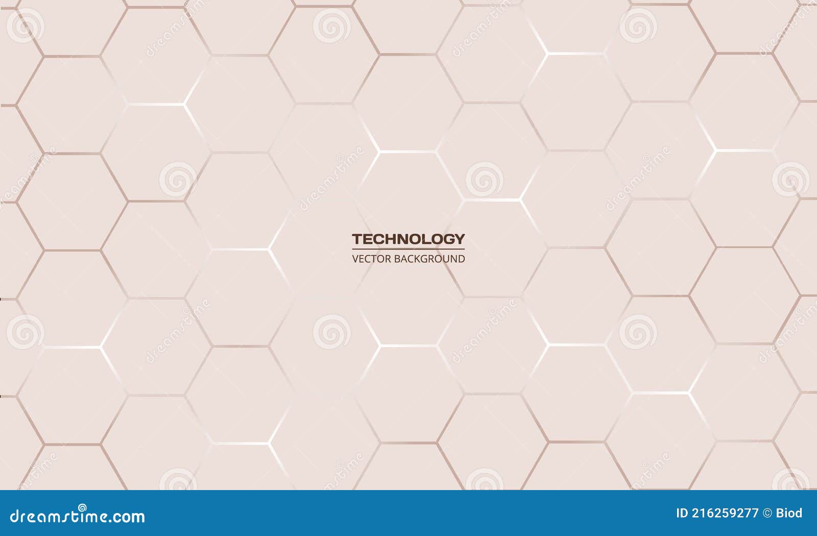 Light Hexagonal Technology Abstract Background. Stock Vector ...