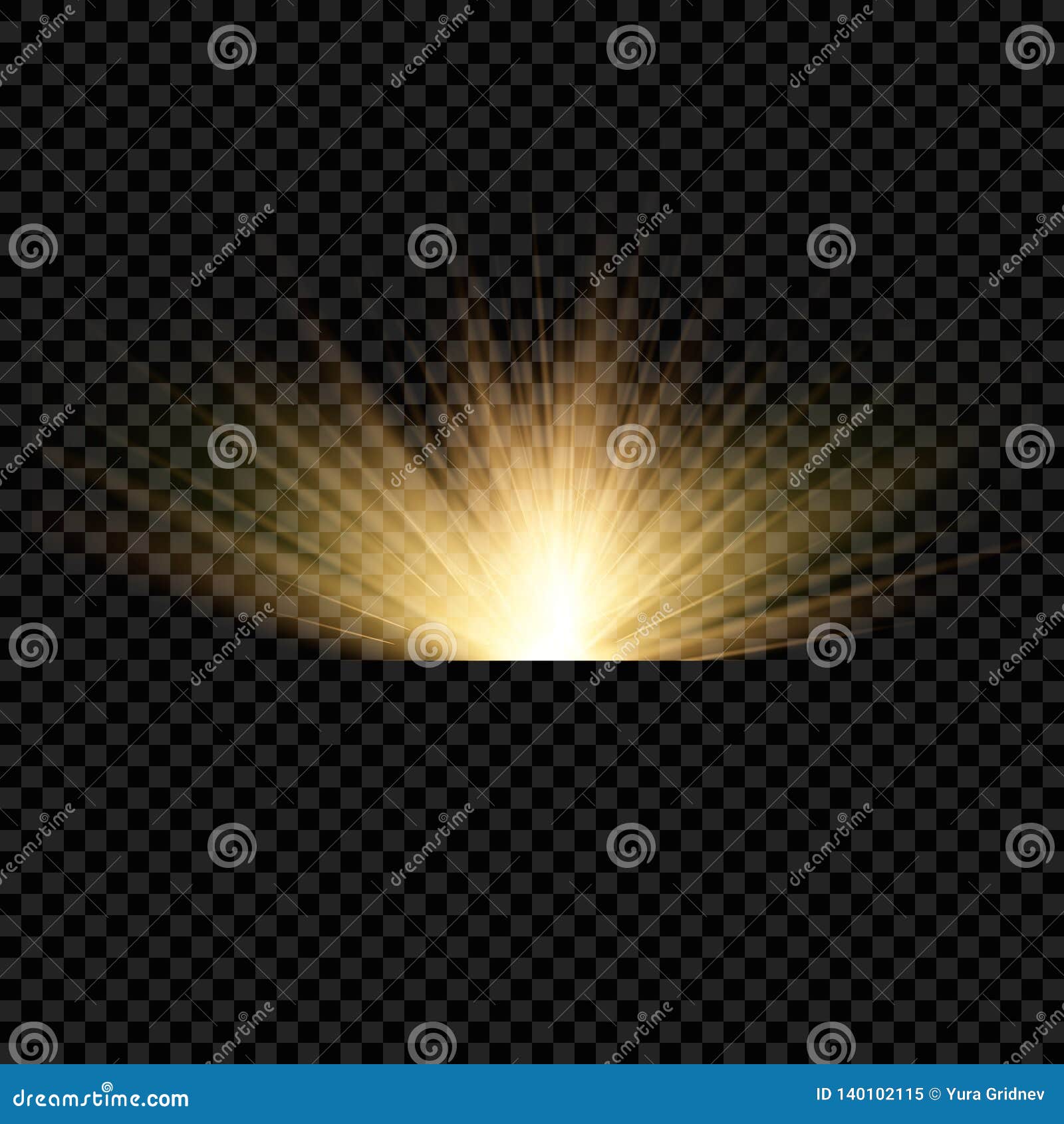 Light Highlight Yellow Special Effect With Rays Of Light And Magic ...