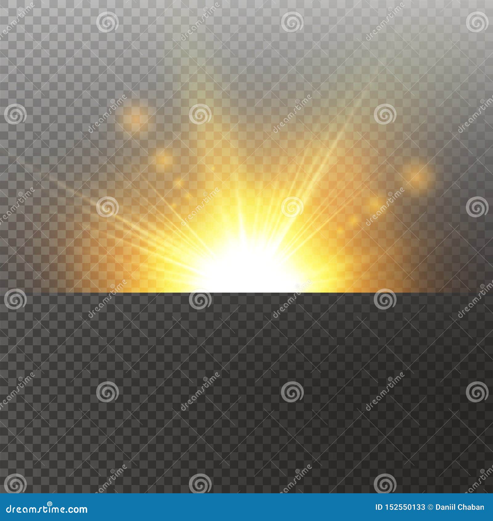 Light Highlight Yellow Special Effect With Rays Of Light And Magic ...