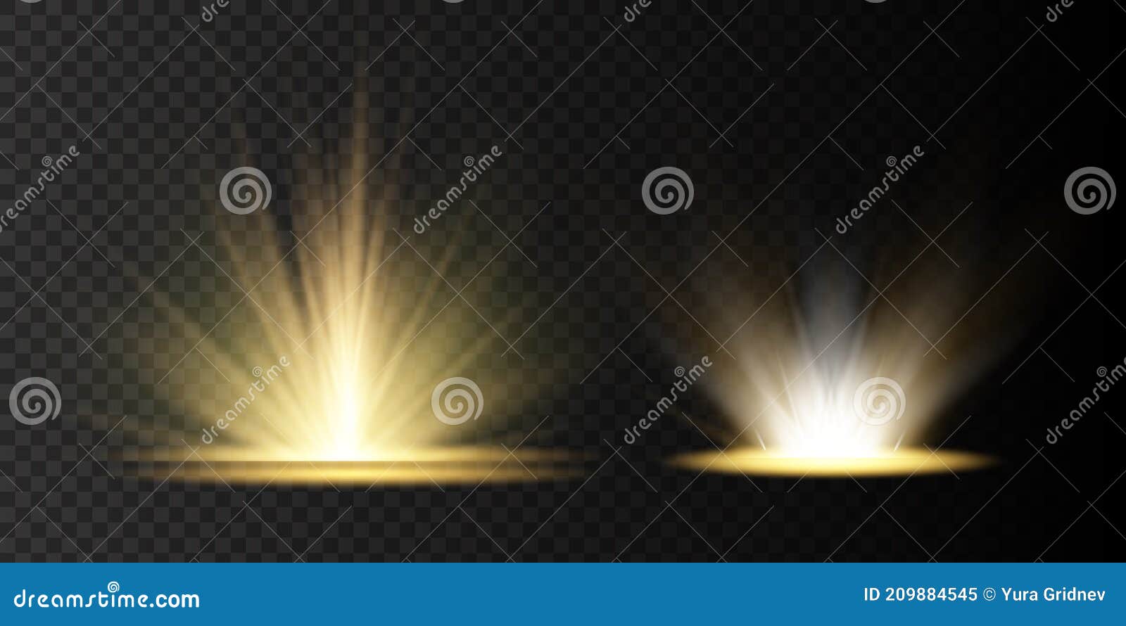 Light Highlight Yellow Special Effect With Rays Of Light And Magic ...
