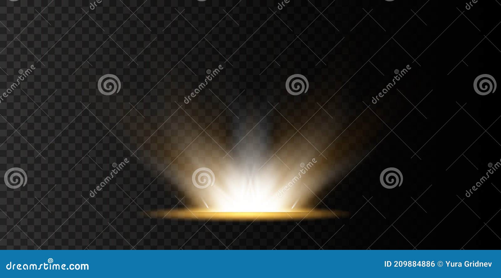 Light Highlight Yellow Special Effect With Rays Of Light And Magic ...