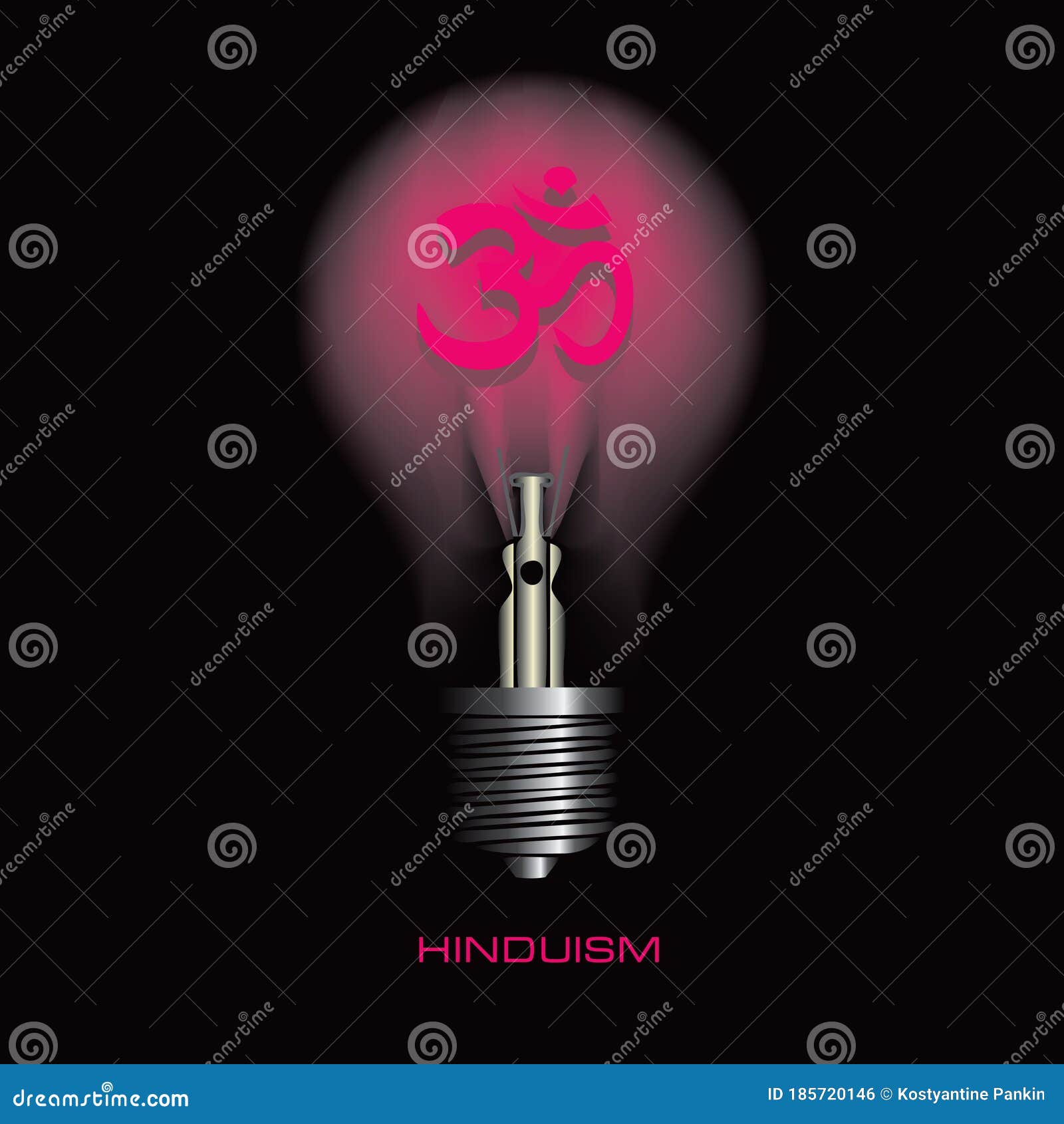 Light of hinduism stock vector. Illustration of comfort - 185720146