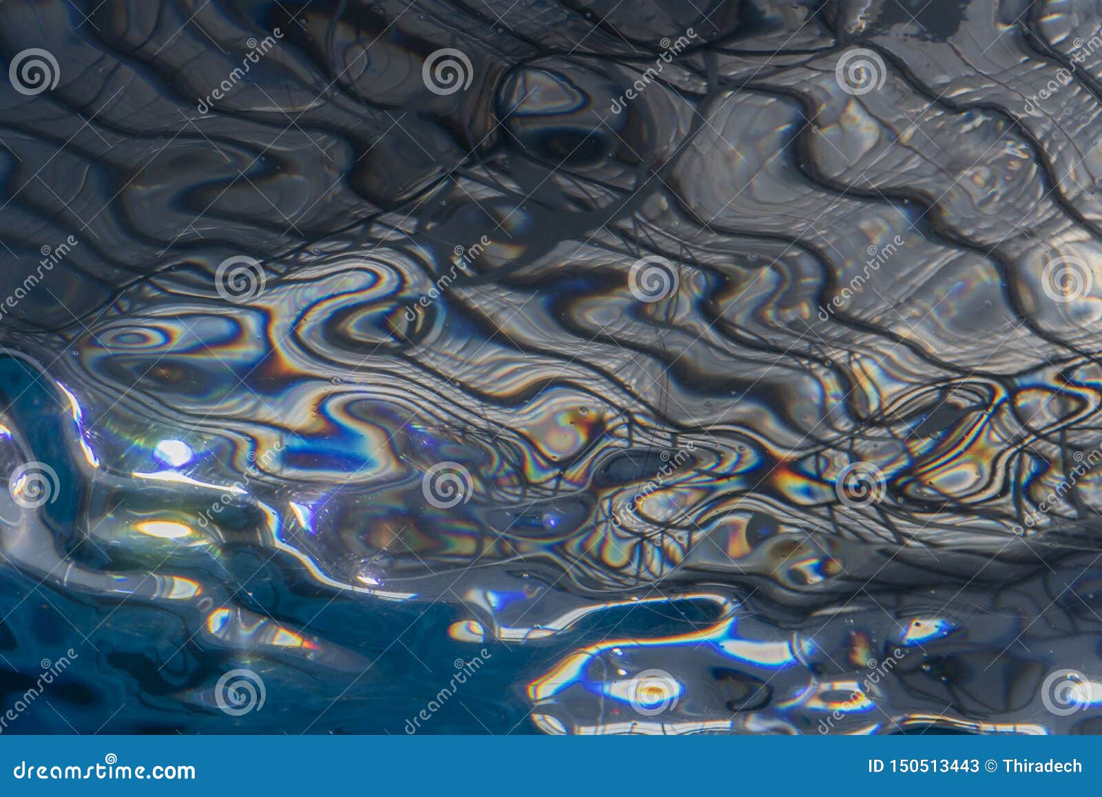 The Light Hits the Mirror on the Water Surface Stock Image - Image of ...