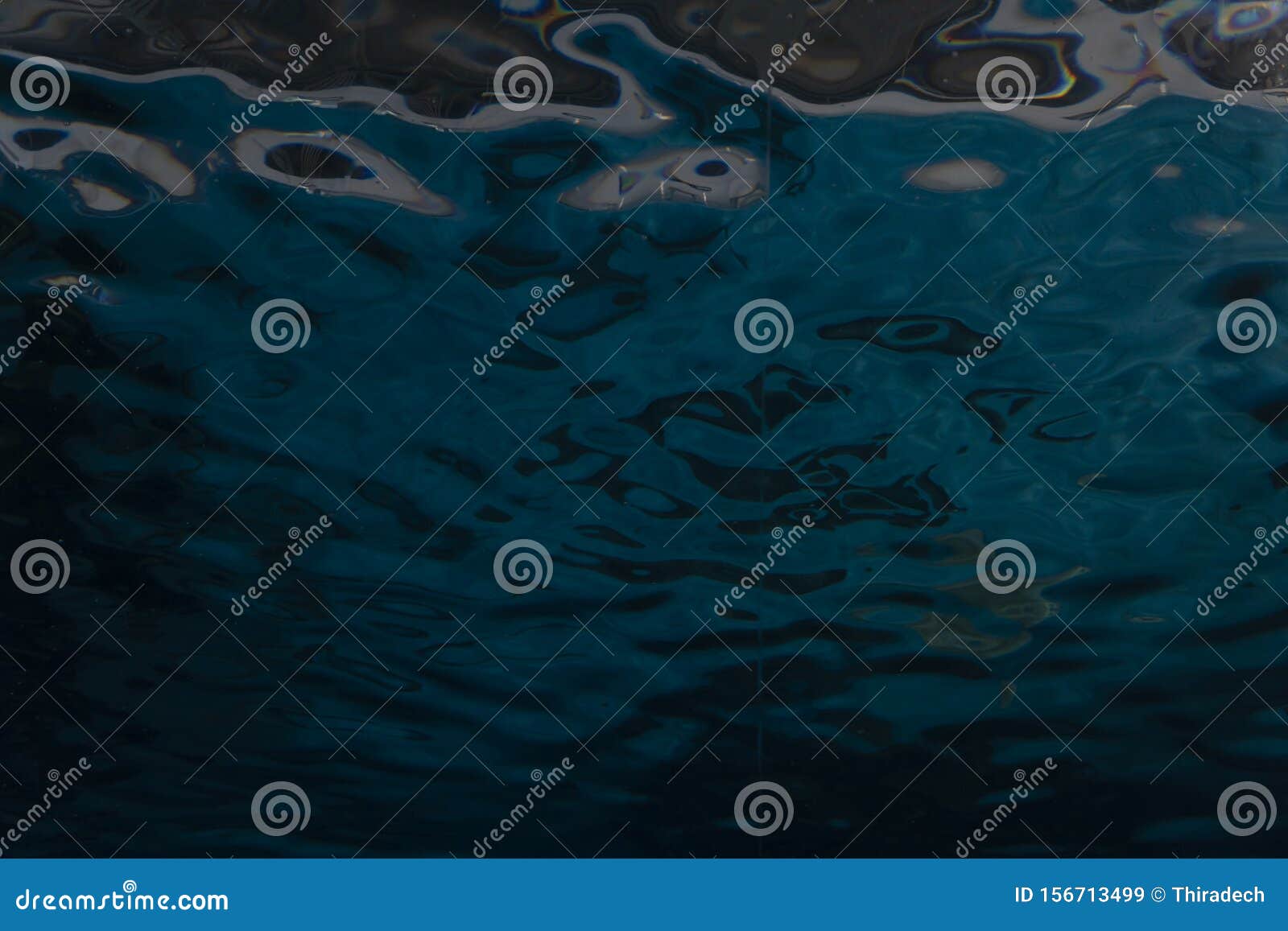 The Light Hits the Mirror on the Water Surface Stock Image - Image of ...