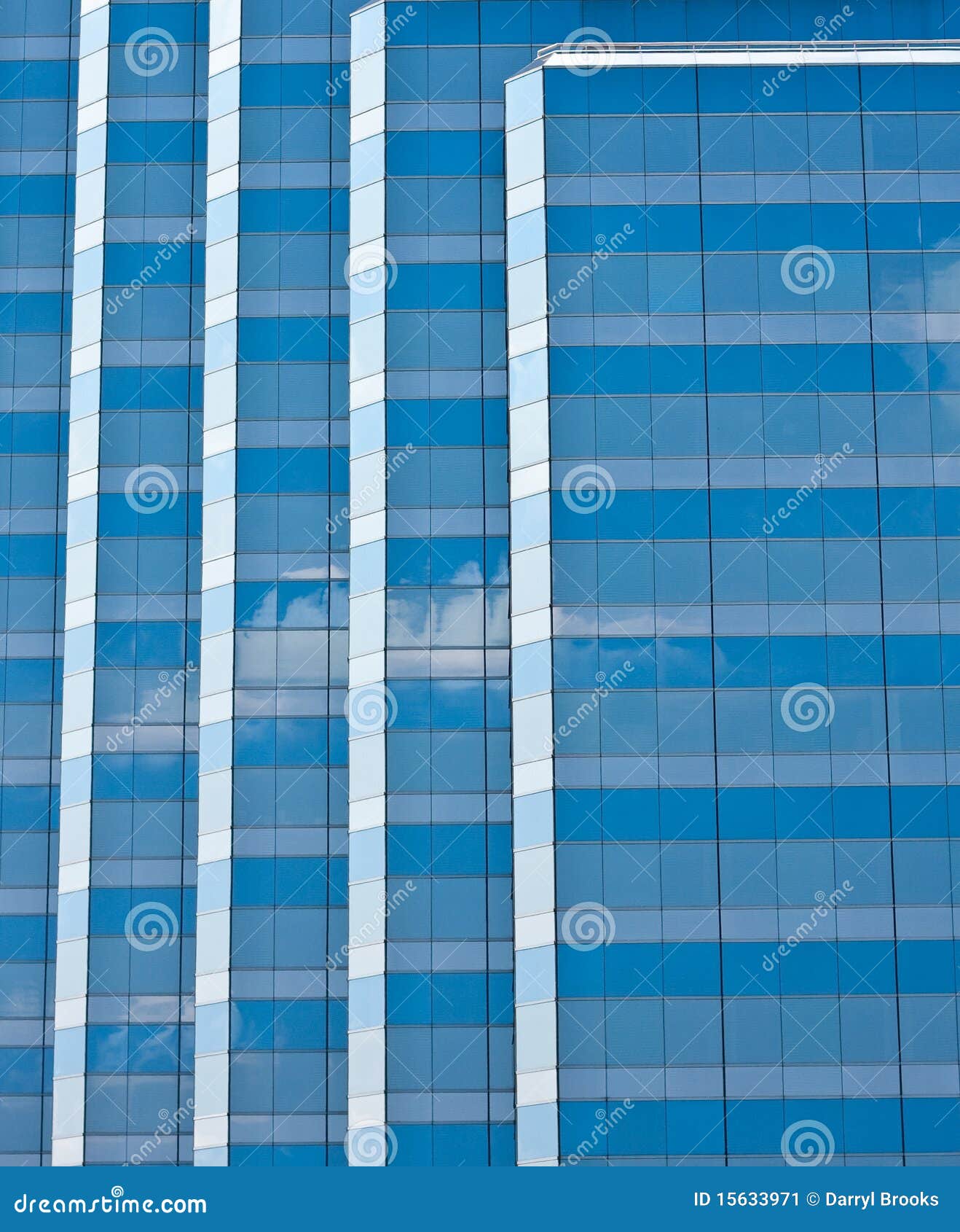 Light Hitting Blue and Grey Striped Building Stock Image - Image of ...
