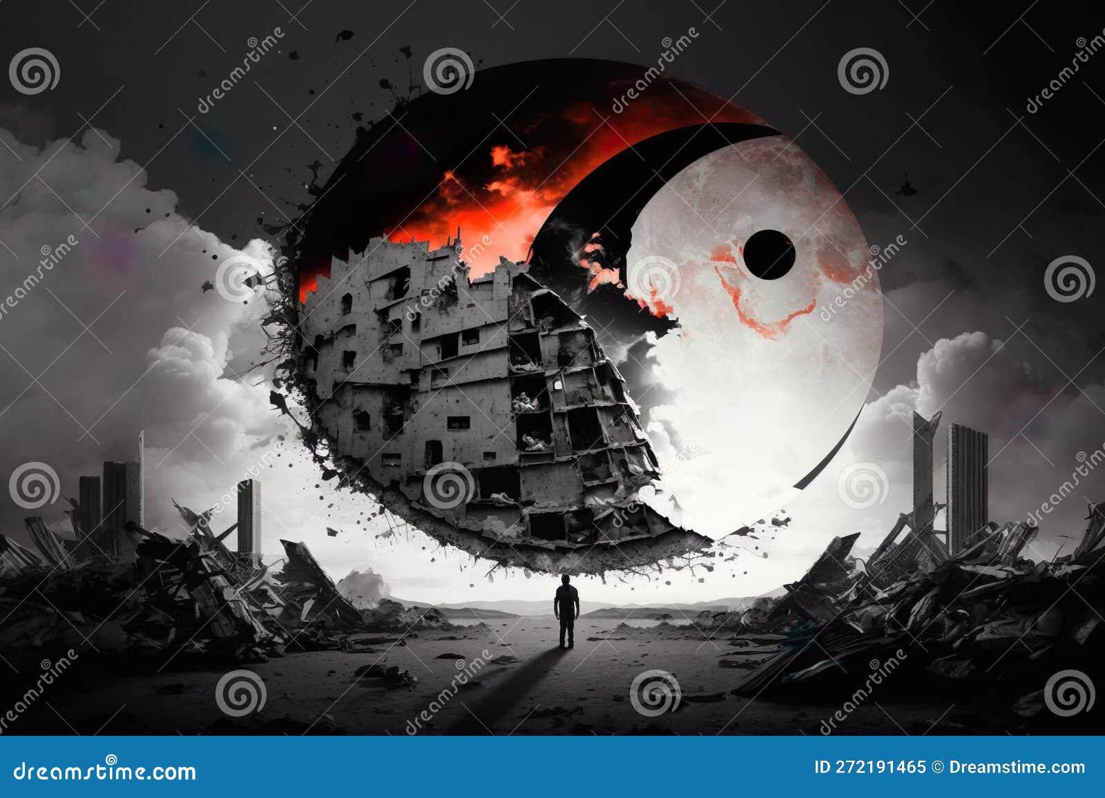 The Light of Hope Amidst the Shadows AI Generated ILLUSTRATION Stock ...