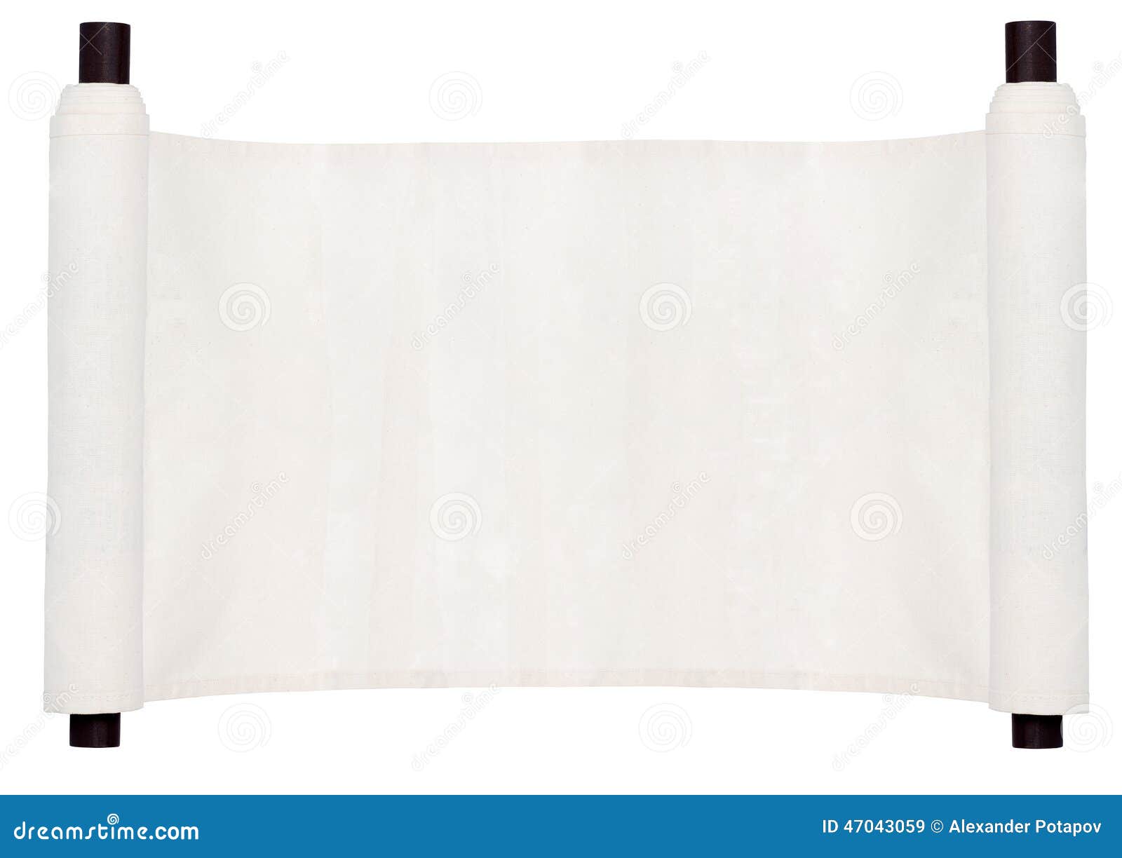 Light Horizontal Scroll Isolated on White Stock Image - Image of ...