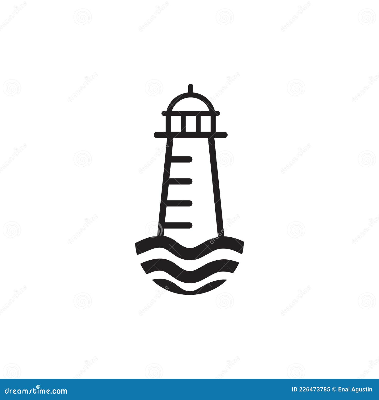 Light House Building Logo Design Template Stock Vector - Illustration ...