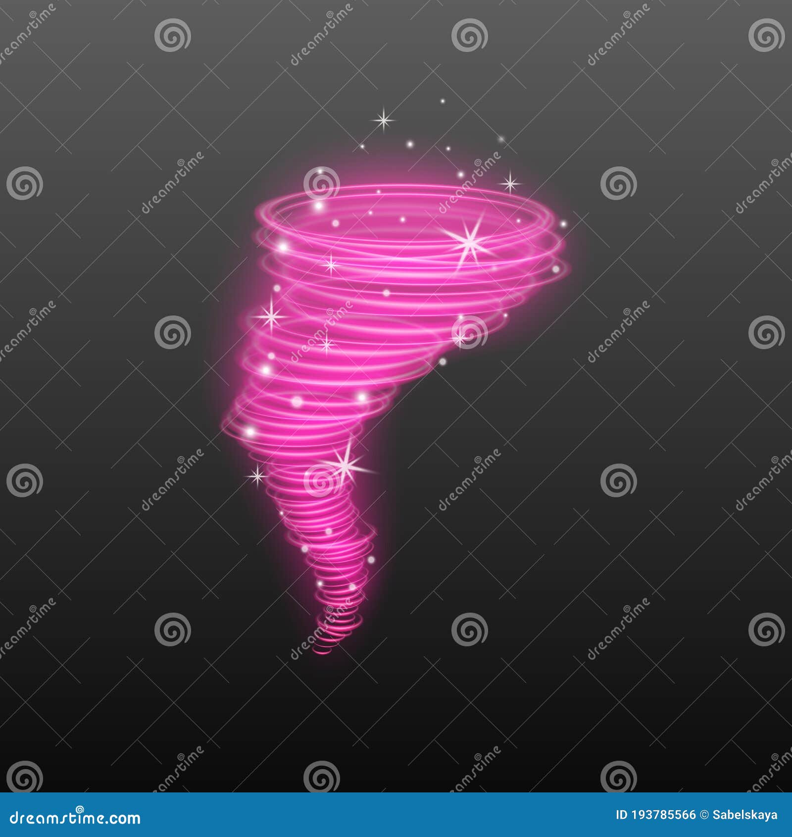Light Hurricane Effect or Glowing Tornado Realistic Vector Illustration ...