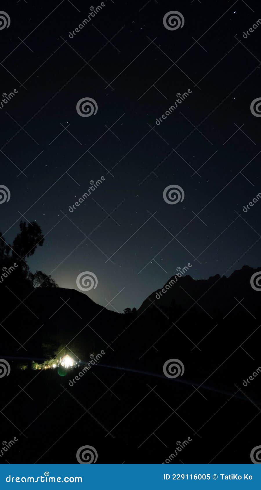 Light in the Hut at Stary Night Stock Image - Image of star, screenshot ...