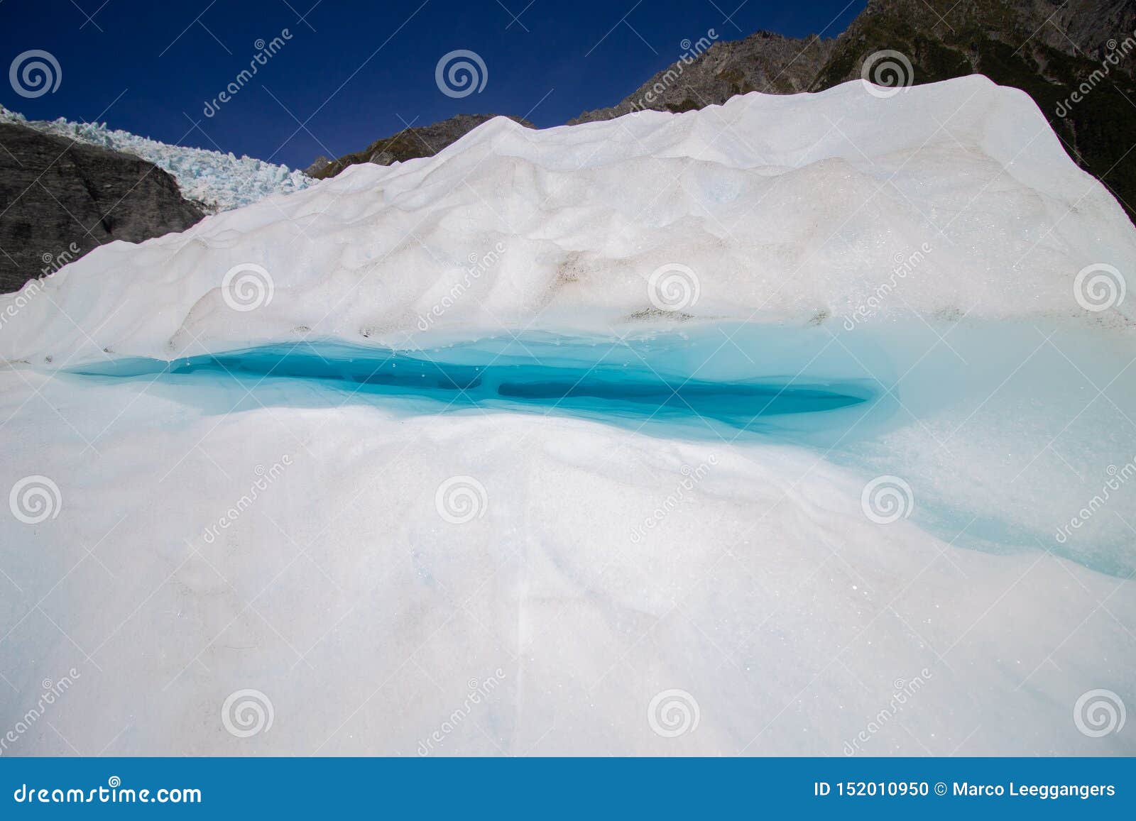 Light through Ice Gives a Blue Neon Effect in a Cave Stock Photo ...
