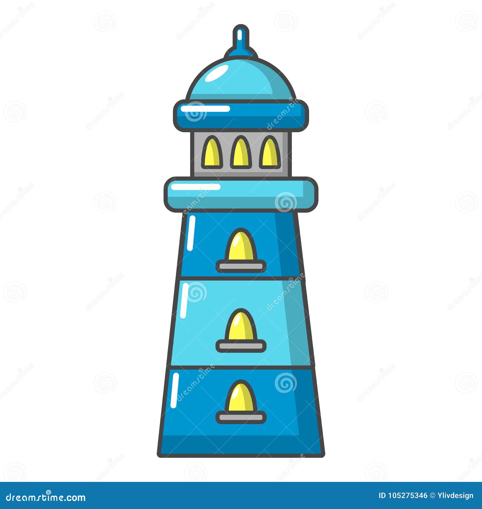 Light icon, cartoon style stock vector. Illustration of shipping ...