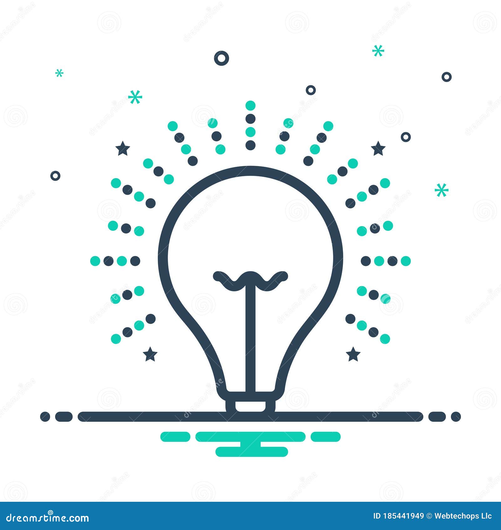 Mix Icon for Light, Illumination and Beacon Stock Vector - Illustration ...