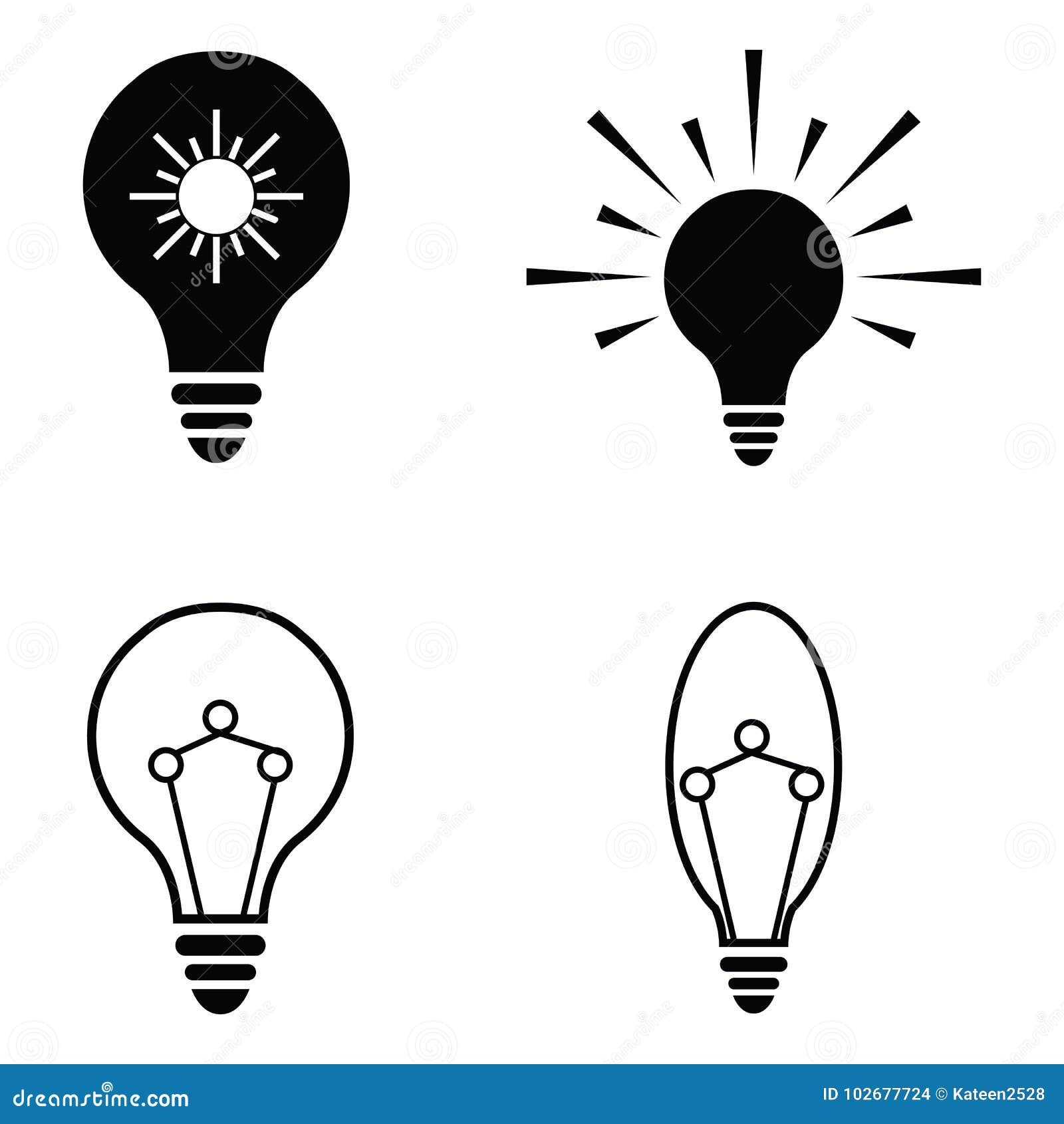 Light Icon Set Illustration Design Stock Vector - Illustration of ...