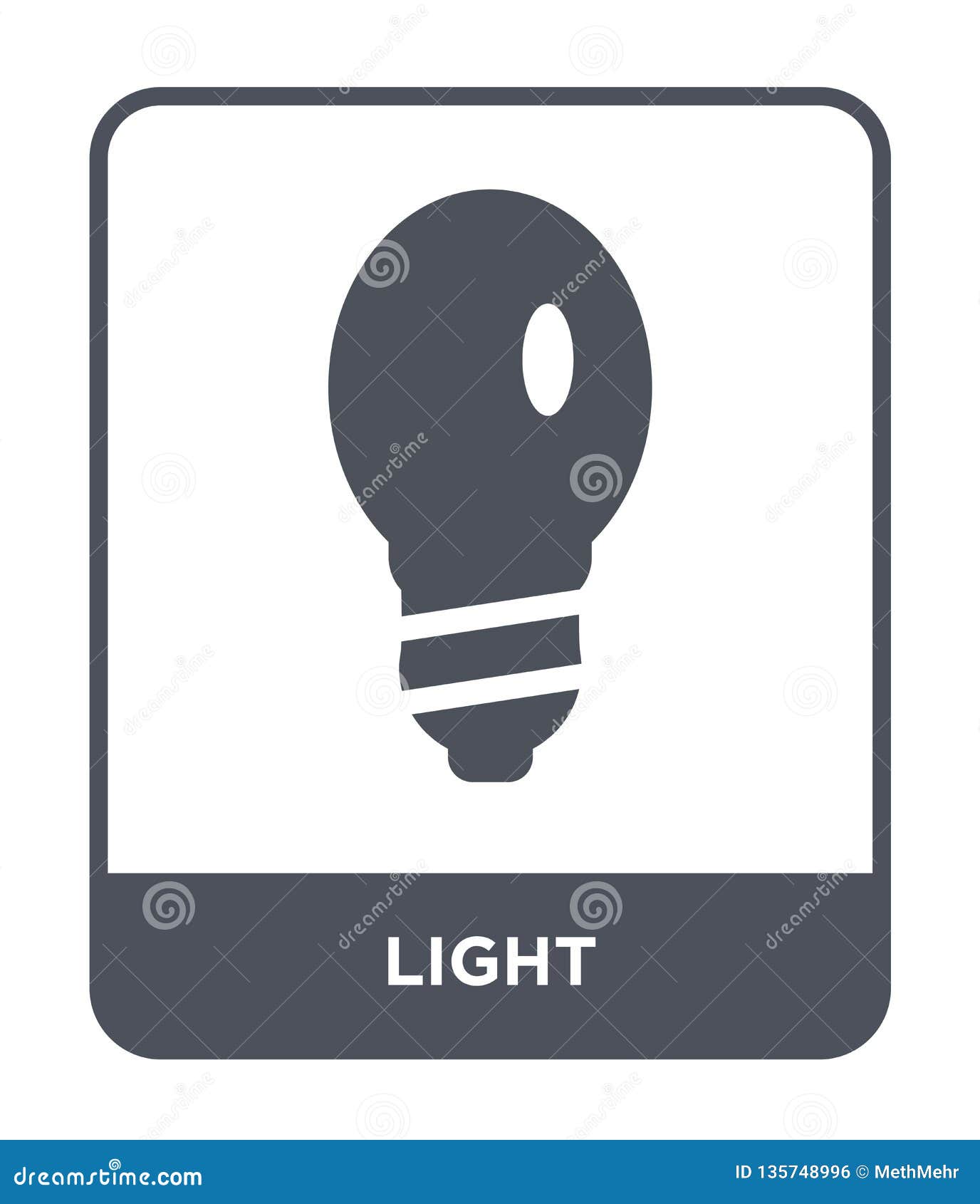 Light Icon in Trendy Design Style. Light Icon Isolated on White ...