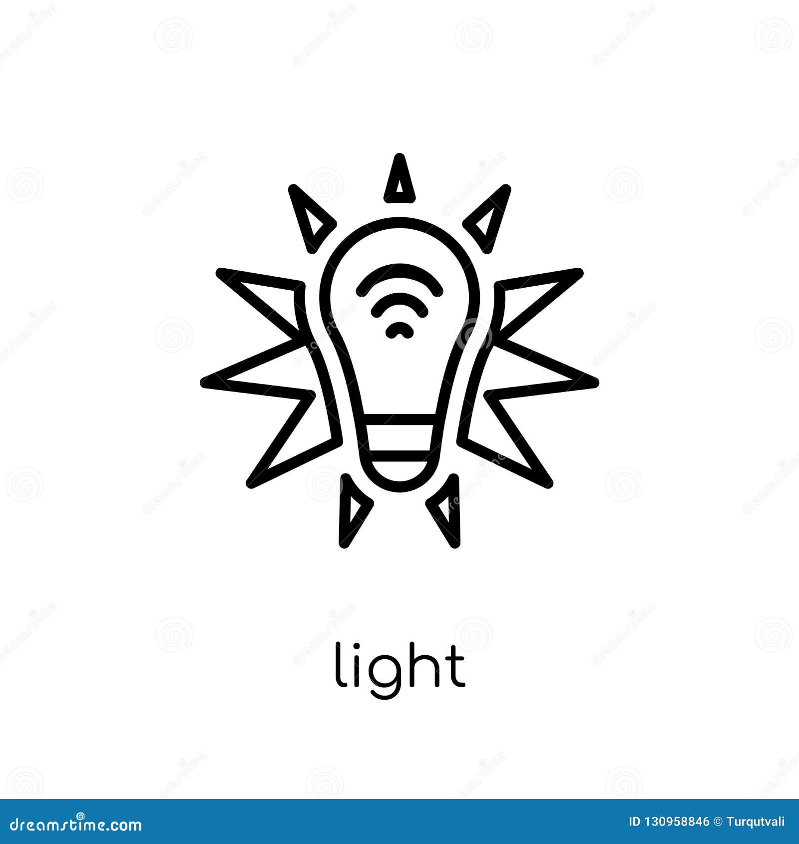 Light Icon. Trendy Modern Flat Linear Vector Light Icon on White Stock ...