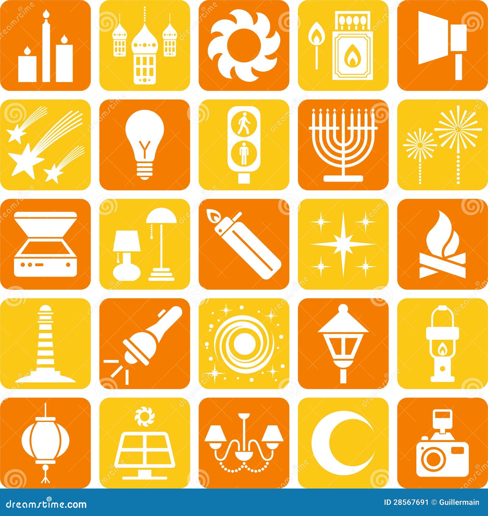 Light icons stock vector. Illustration of northern, lighting - 28567691