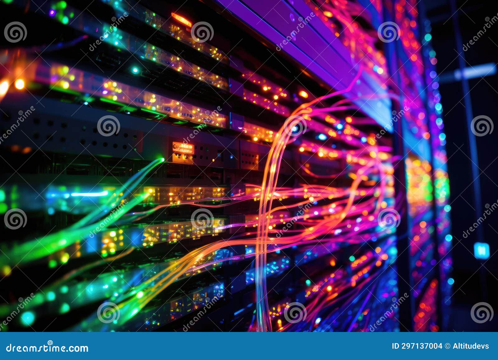 Light Indicators on Data Center Equipment Stock Photo - Image of ...