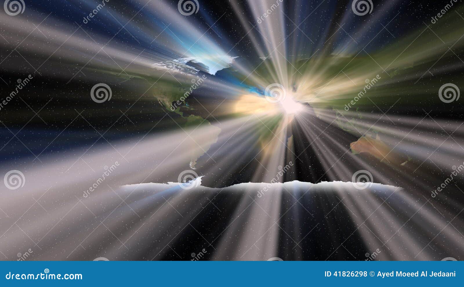 The Light of Islam Over World Stock Illustration - Illustration of ...