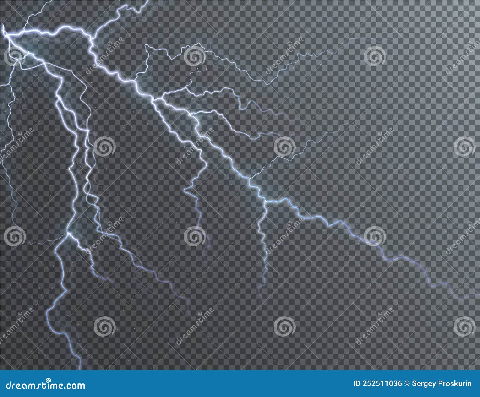 Light Isolated Vector Blue Lightning Png. Magic Light Abstract Lines ...