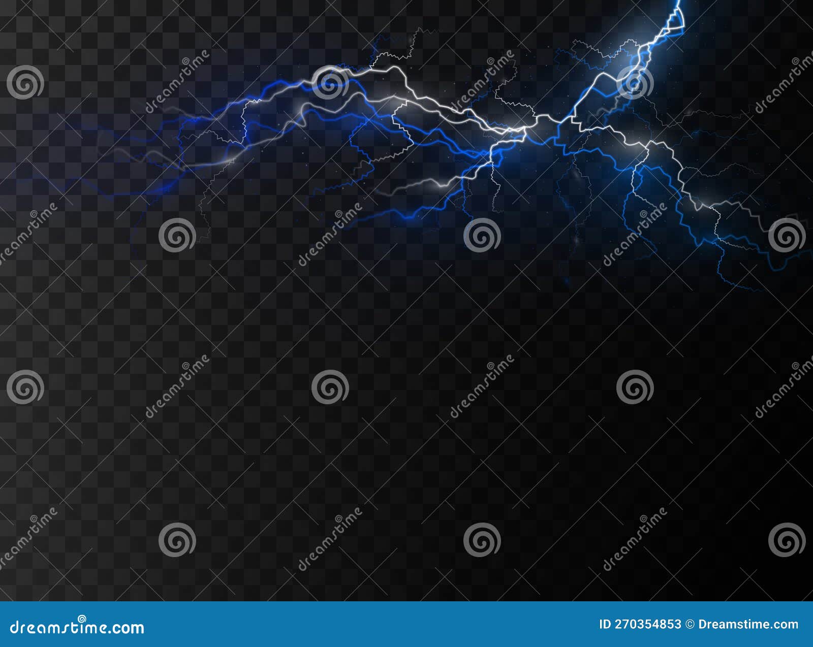 Light Isolated Vector Blue Lightning Png. Magic Light Abstract Lines ...