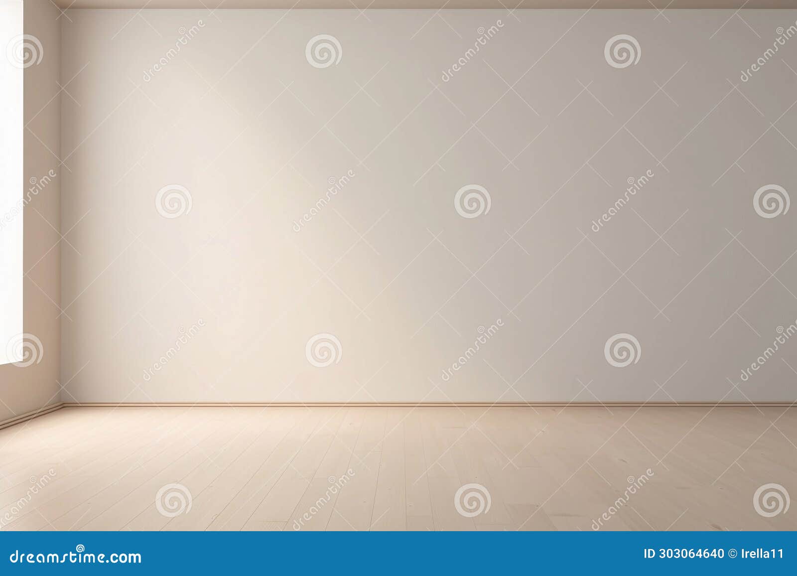Light Ivory Color Empty Room with Light from Window in Modern Interior ...