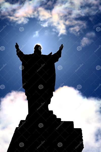 Light of Jesus Christ stock photo. Image of statue, backlight - 24158204