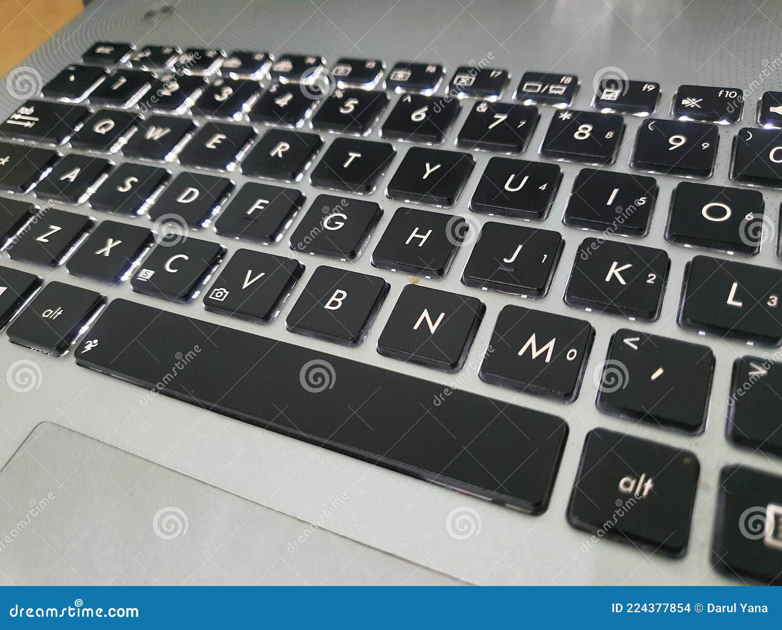 The Light of Keyboard so Beatiful and Clean Stock Photo - Image of ...