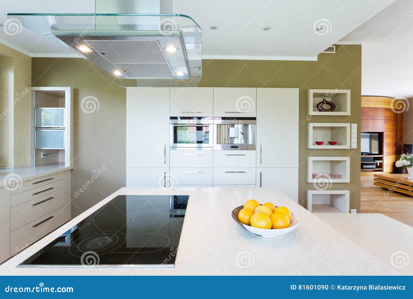 Light Kitchen with Fruits on the Table Stock Photo - Image of orange ...