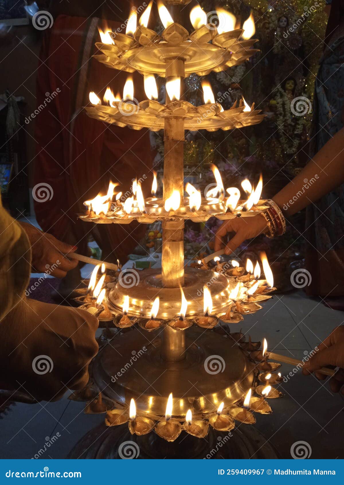 Light of Knowledge, Light of Meditation Stock Image - Image of darkness ...