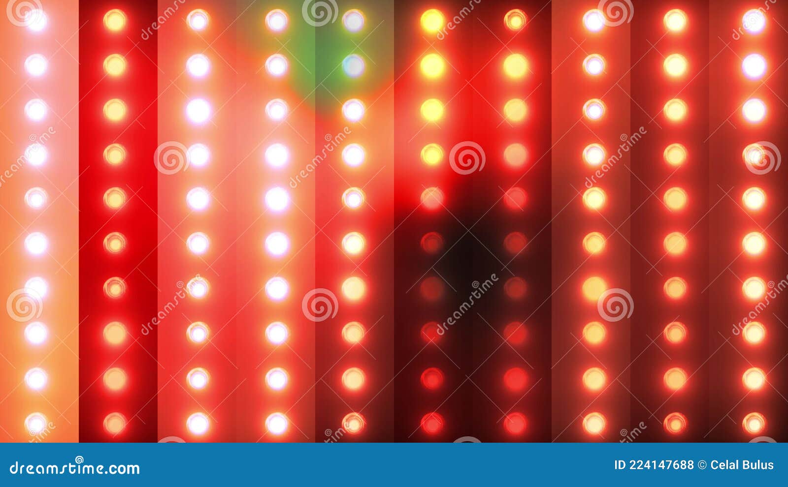 Light Lamp Bulb Mosaic Light Show Color Background Loop 4K Stock ...