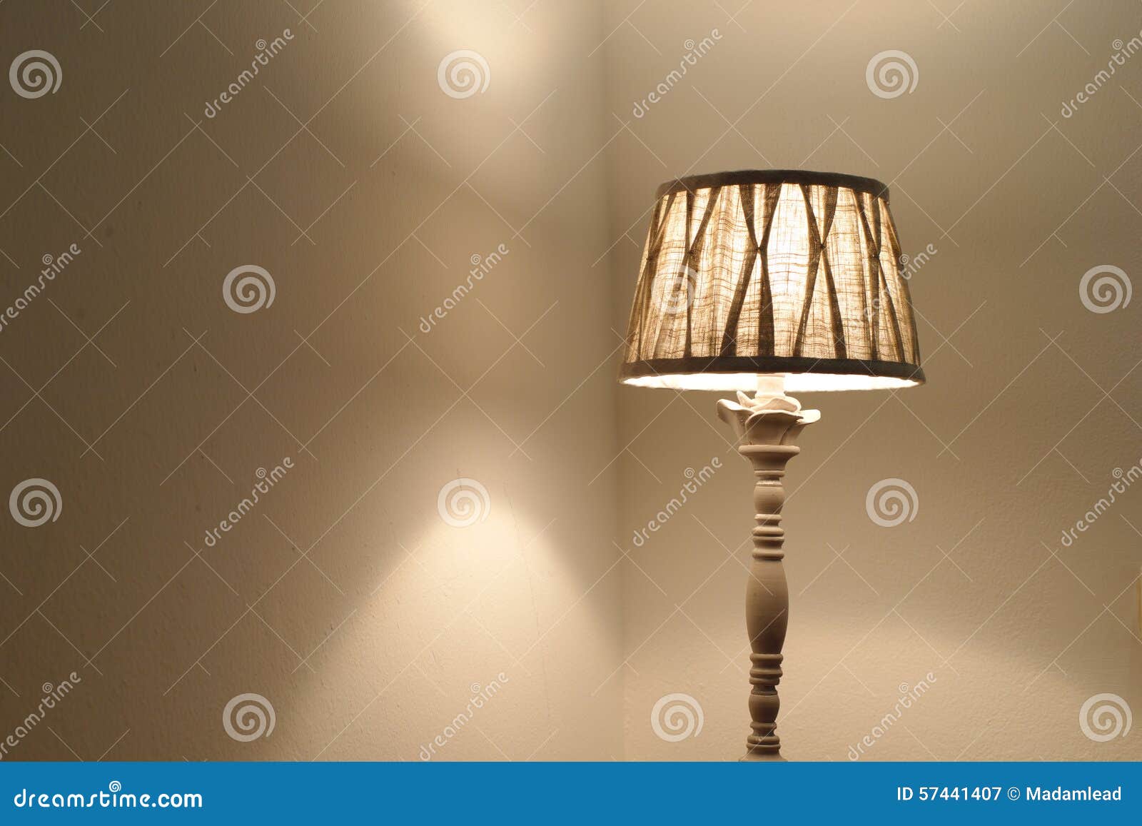 Light of lamp in room stock image. Image of light, apartment - 57441407