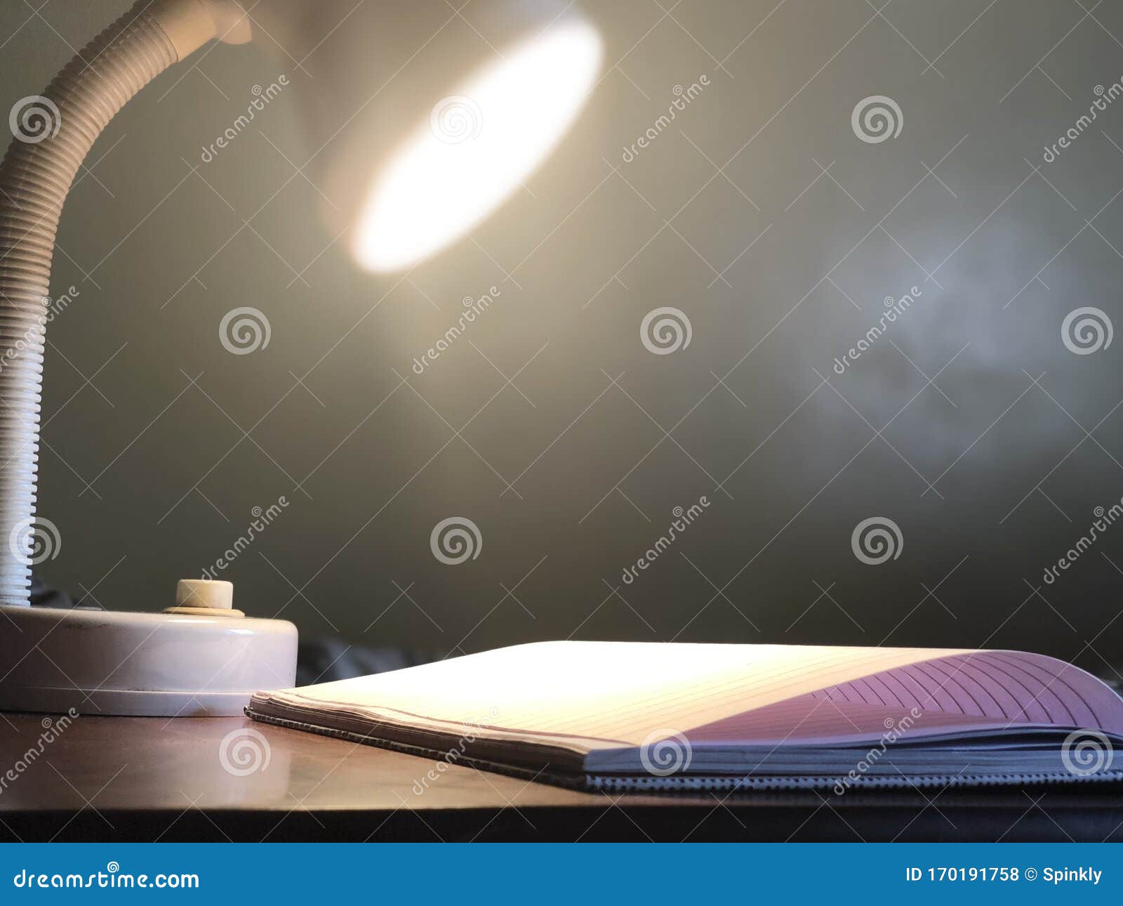 Light Lamp Shining on Open Book Stock Photo - Image of stage, open ...