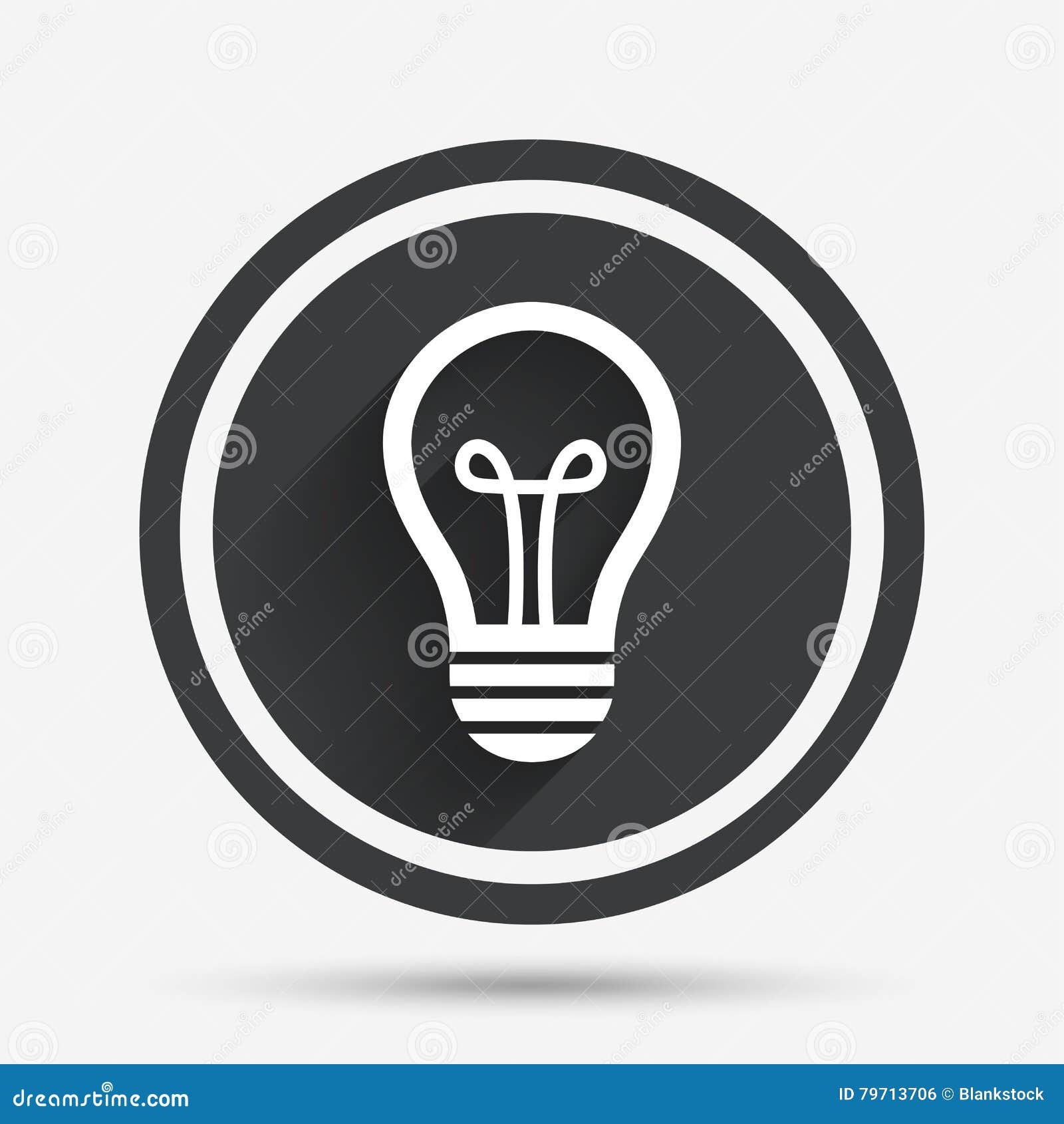 Light Lamp Sign Icon. Idea Symbol Stock Vector - Illustration of ...