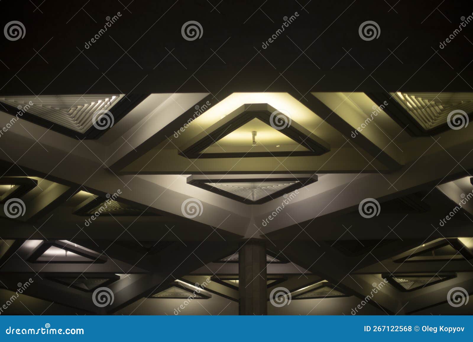 Light of Lamps on Ceiling. Architecture Details Stock Photo - Image of ...
