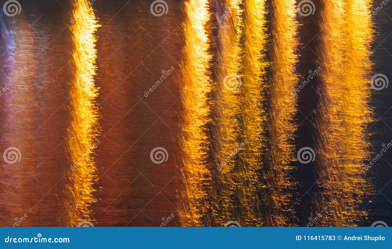 Light of Lanterns on the Smooth Surface of Water at Night As a ...