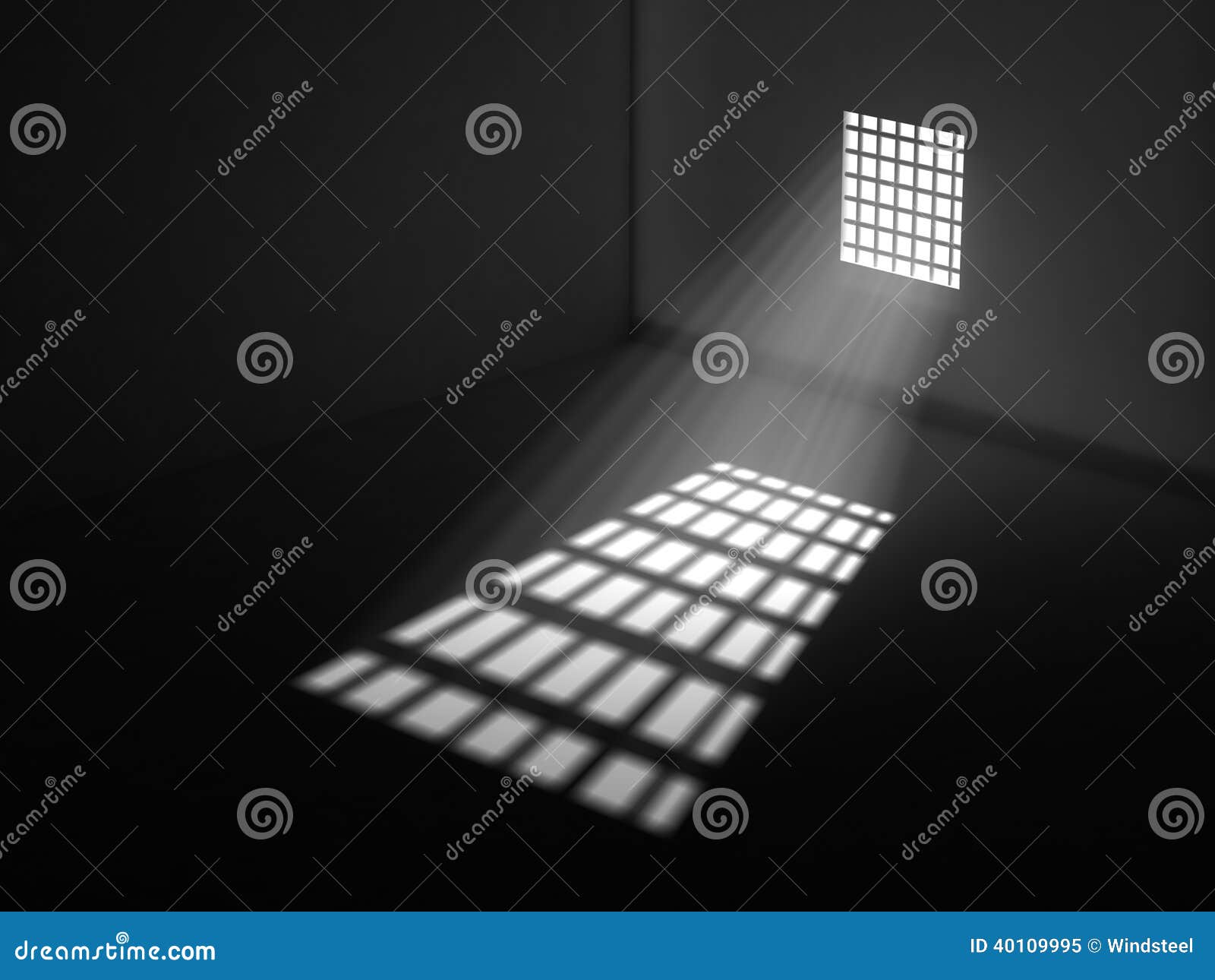 Light through the Latticed Prison Window Stock Image - Image of crime ...