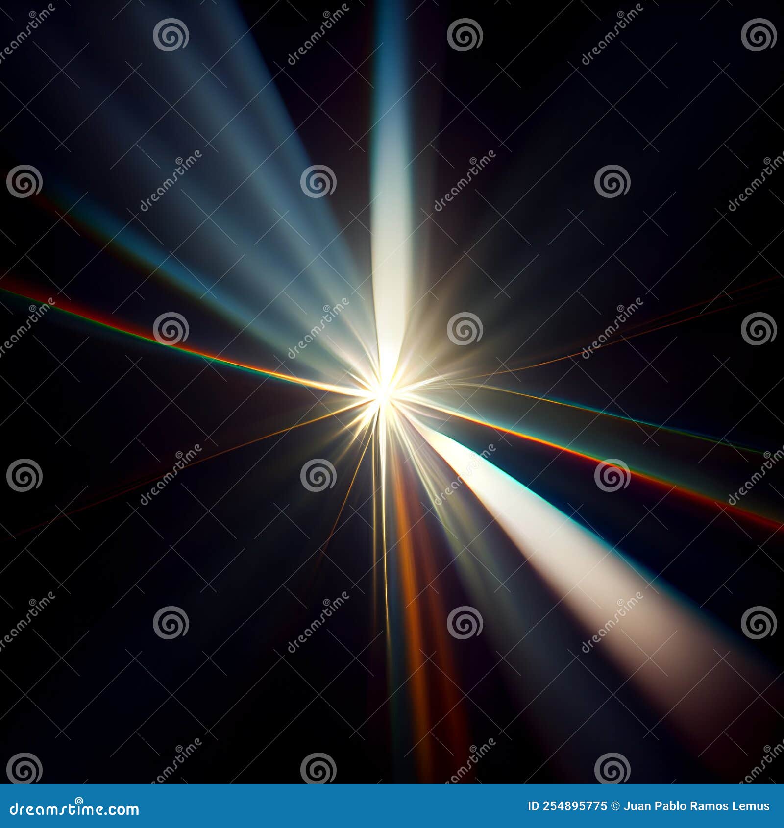Light Lens Flare on Black Background. Stock Illustration - Illustration ...