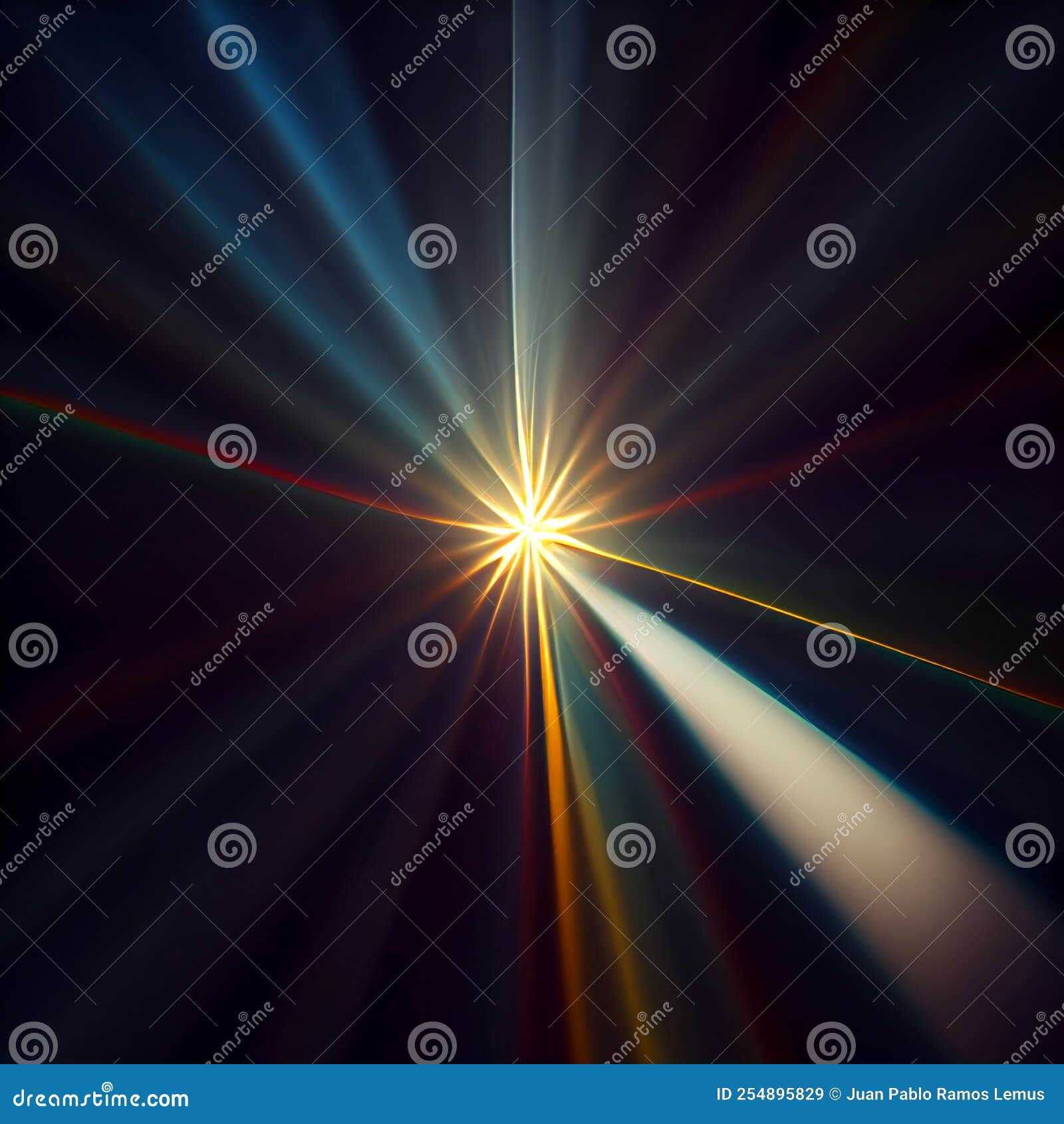 Light Lens Flare on Black Background. Stock Illustration - Illustration ...